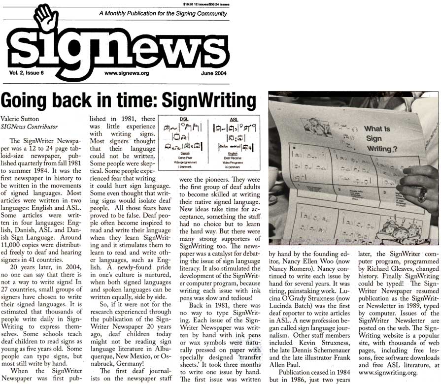 SIGNews Article June 2004